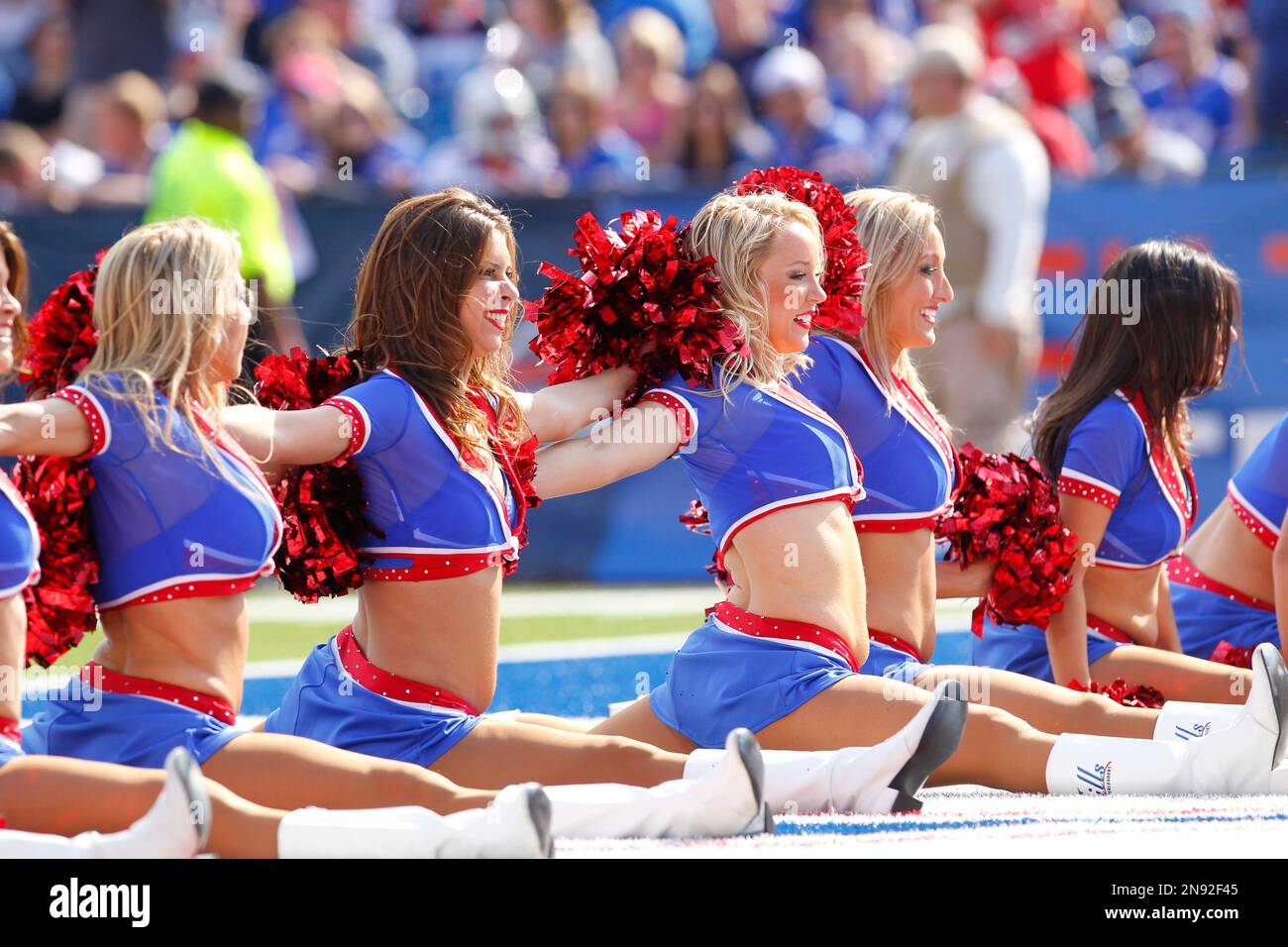 Buffalo Bills' cheerleaders perform during an NFL football game against ...