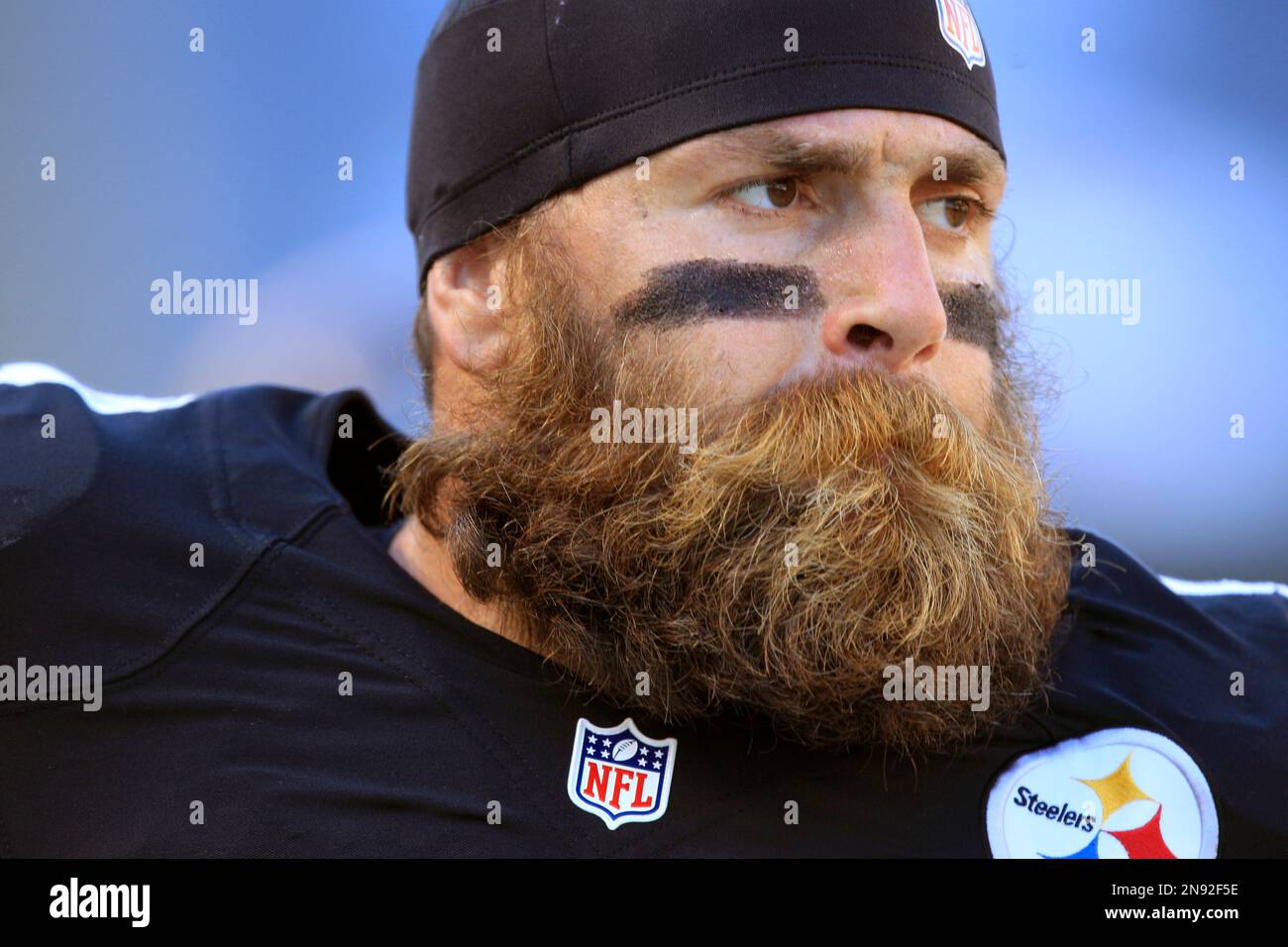 Pittsburgh Steelers defensive end Brett Keisel (99) on the sideline ...