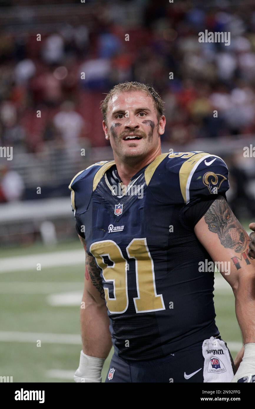 St. Louis Rams defensive end Chris Long smiles following the Rams ...