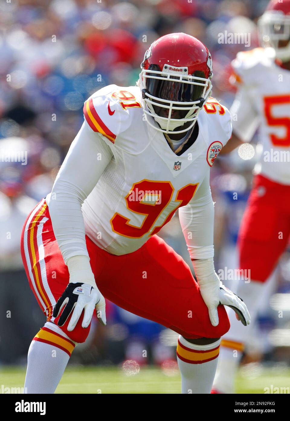 Kansas City Chiefs' Tamba Hali (91) defends against the Buffalo Bills ...