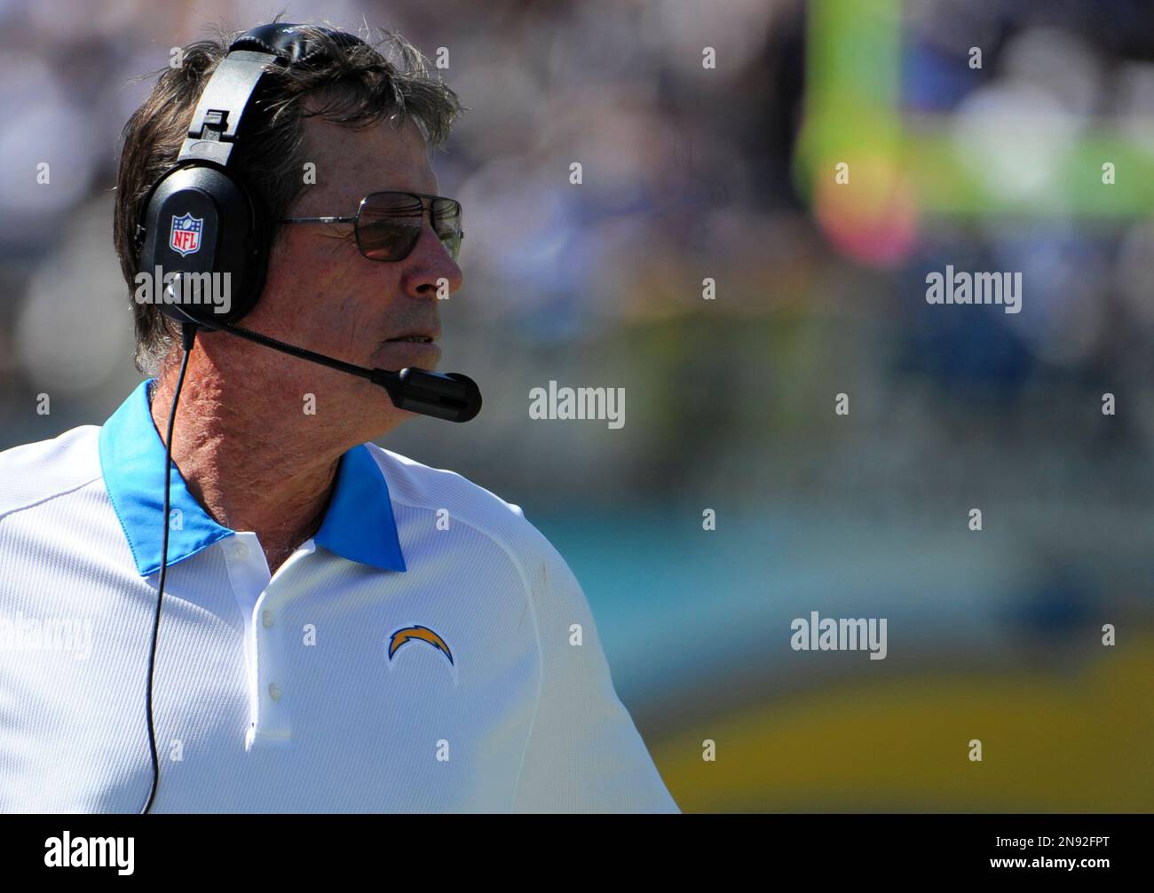 San Diego Chargers head coach Norv Turner looks on as the team plays ...
