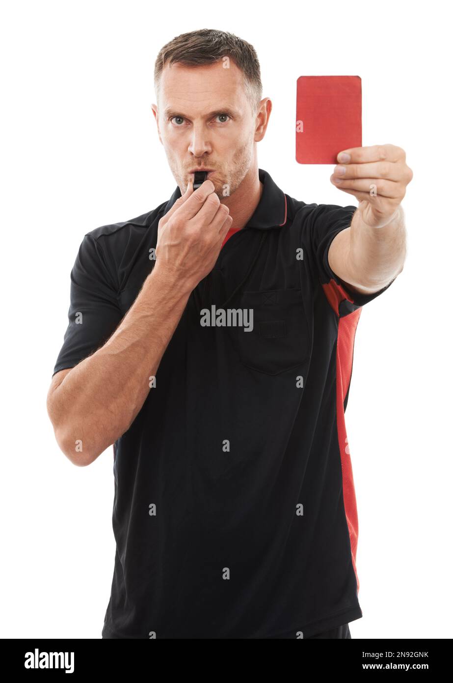 Referee soccer whistle african hi-res stock photography and images - Alamy