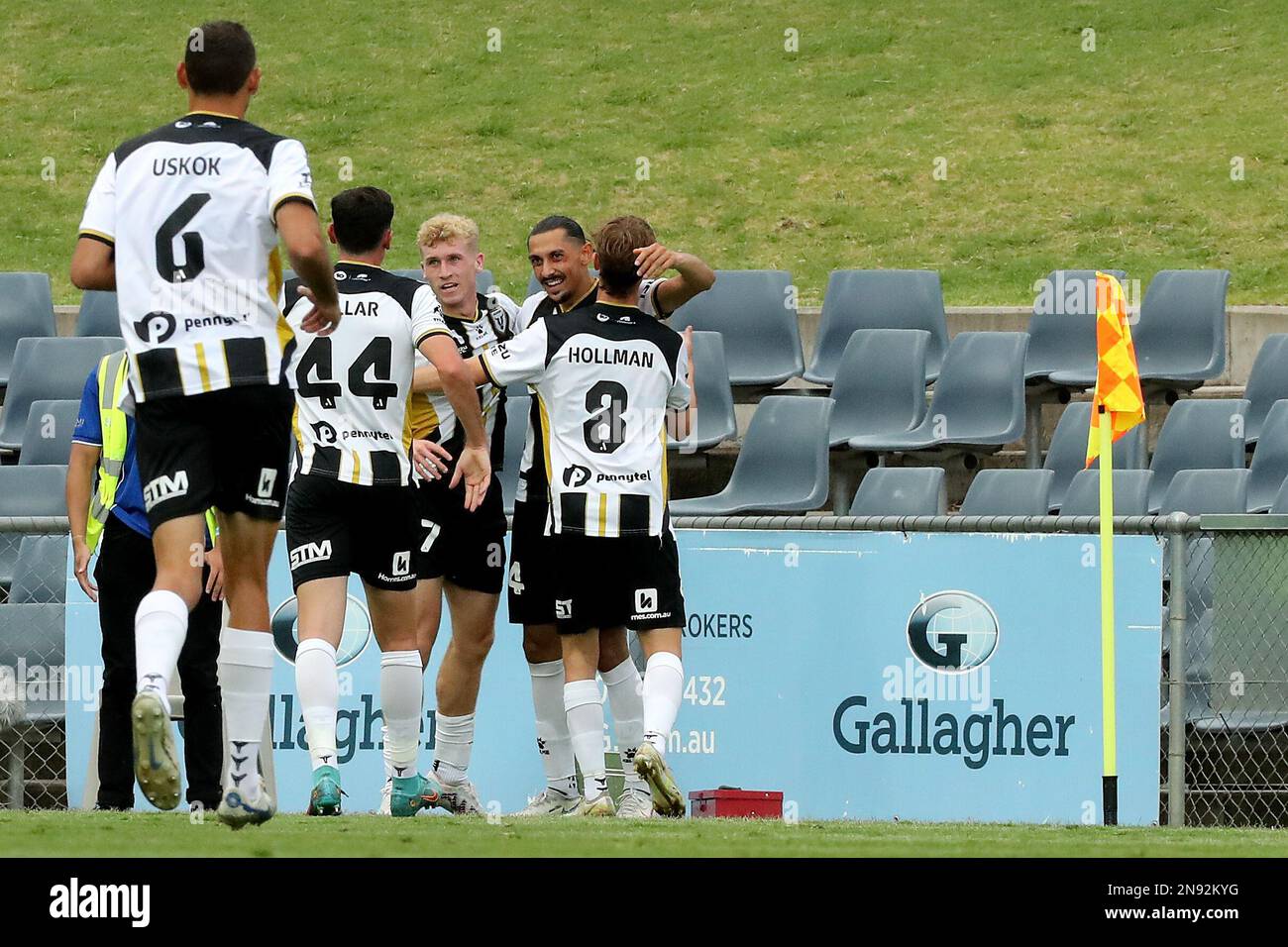 Moudi Najjar of the Bulls celebrates scoring a goal during the A-League ...