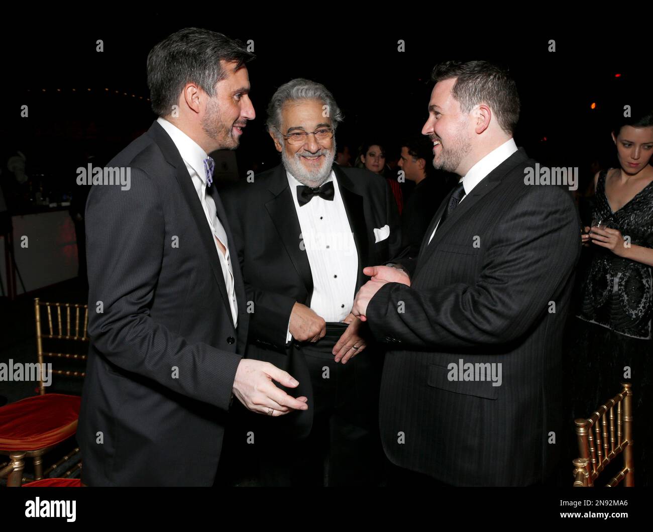 Scenic Designer Kevin Knight, Placido Domingo and Director Thaddeus ...