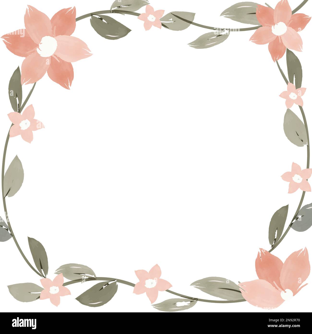 Pink Flowers Clip Art Border