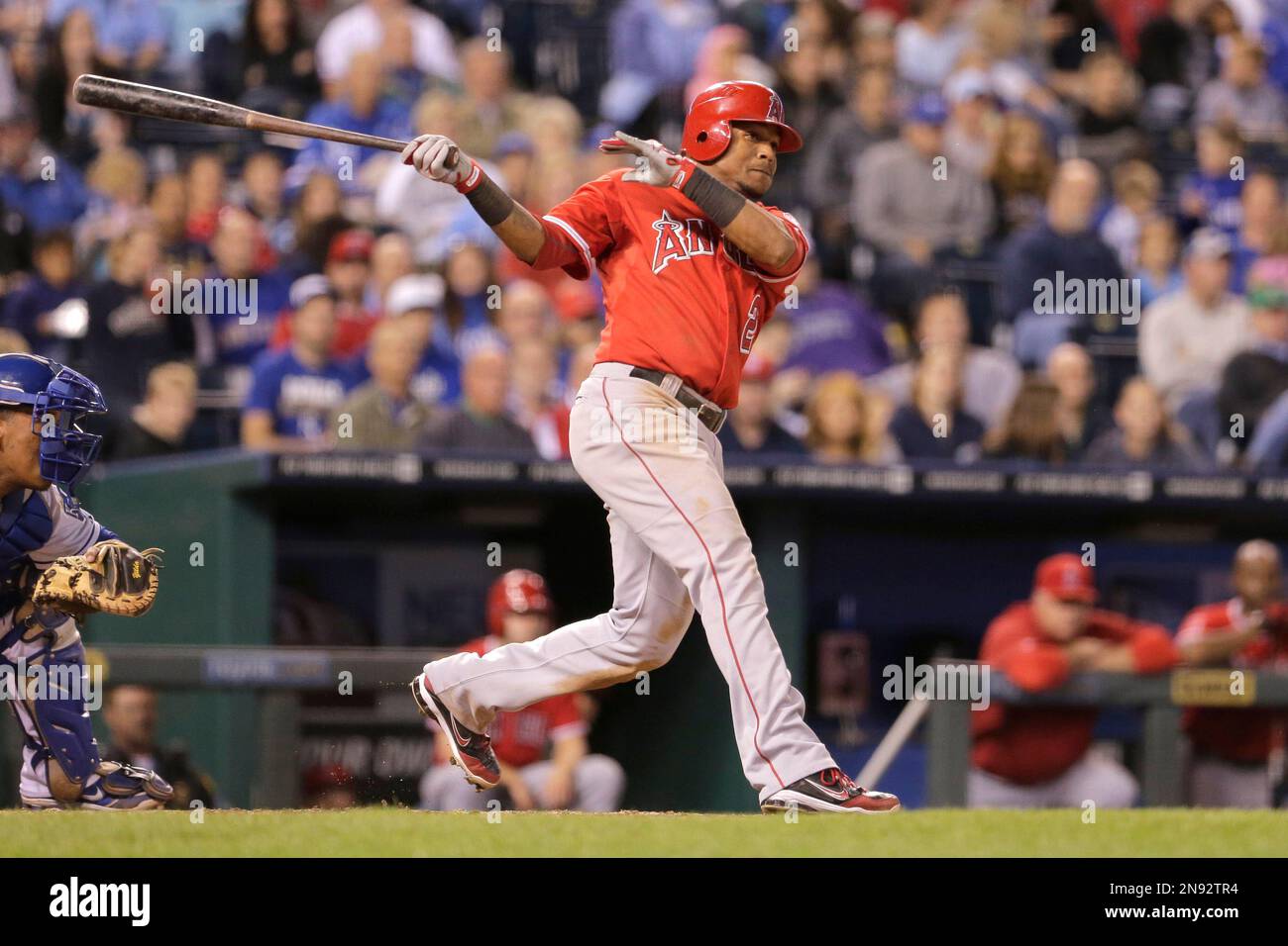 Los Angeles Angels' Erick Aybar during the seventh inning of a baseball ...