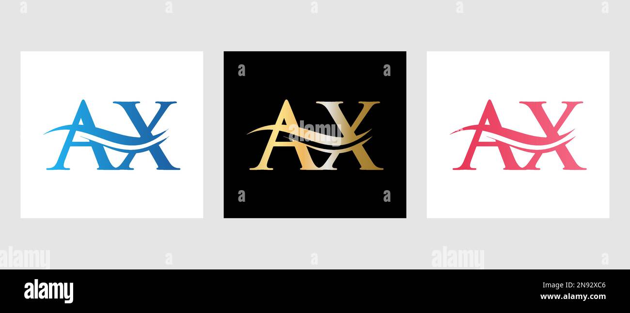 Initial Monogram Letter AX Logo Design. AX Logotype Template Stock Vector Image & Art - Alamy