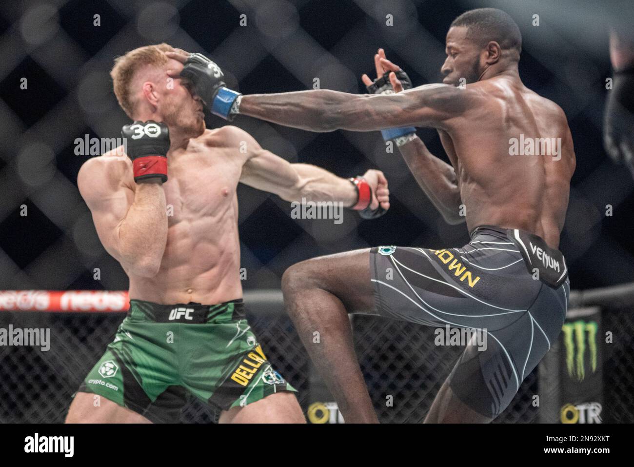 PERTH, AUSTRALIA - FEBRUARY 12: (R-L) Randy Brown battles Jack Della ...
