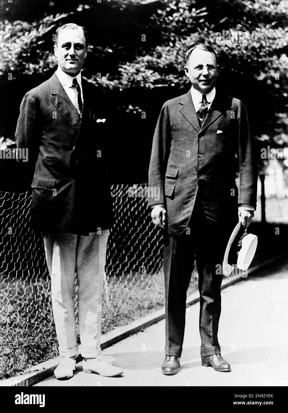Franklin D. Roosevelt, left, Assistant Secretary of the Navy and ...