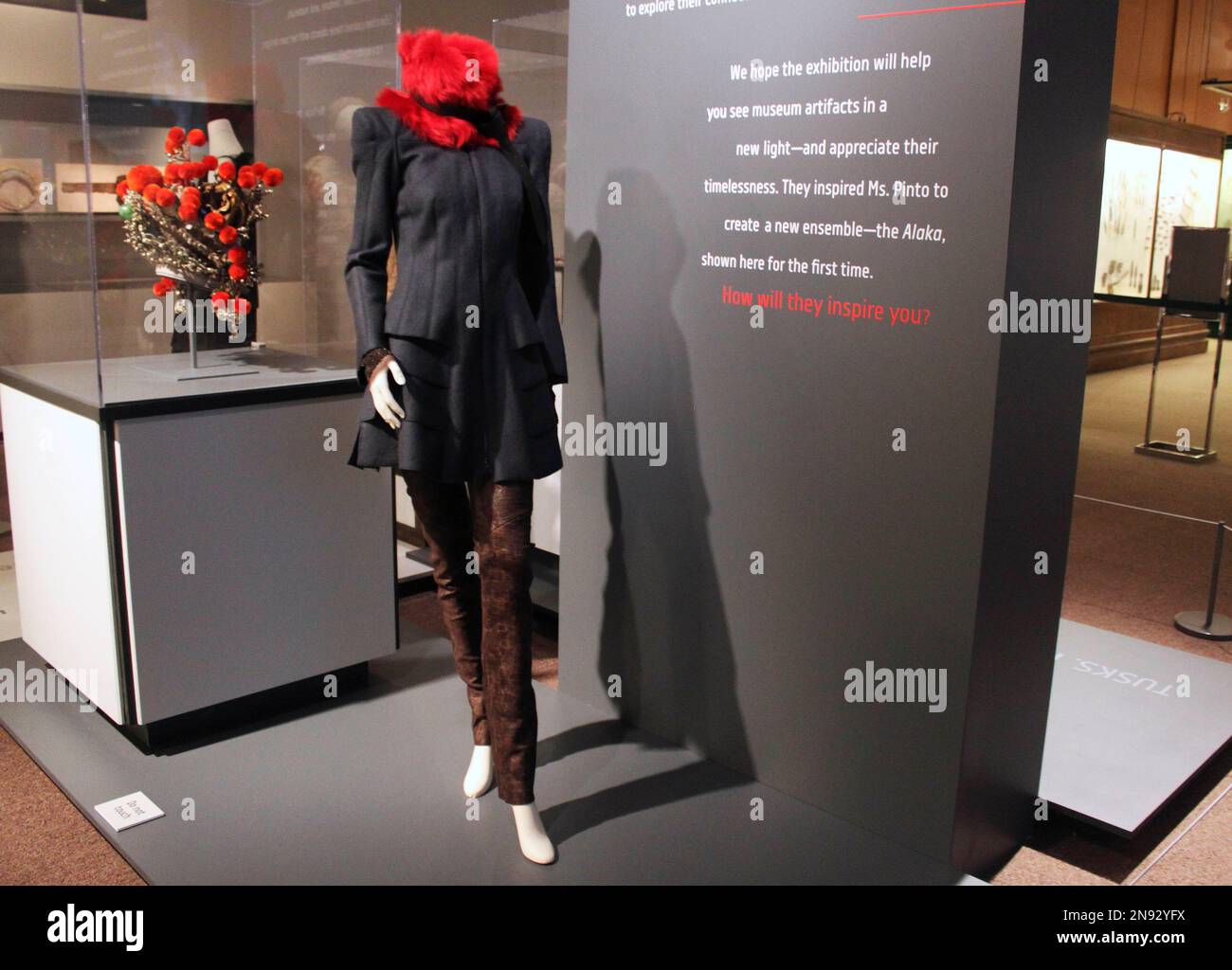 In this Thursday, Sept. 13, 2012 photo, an ensemble created by fashion ...