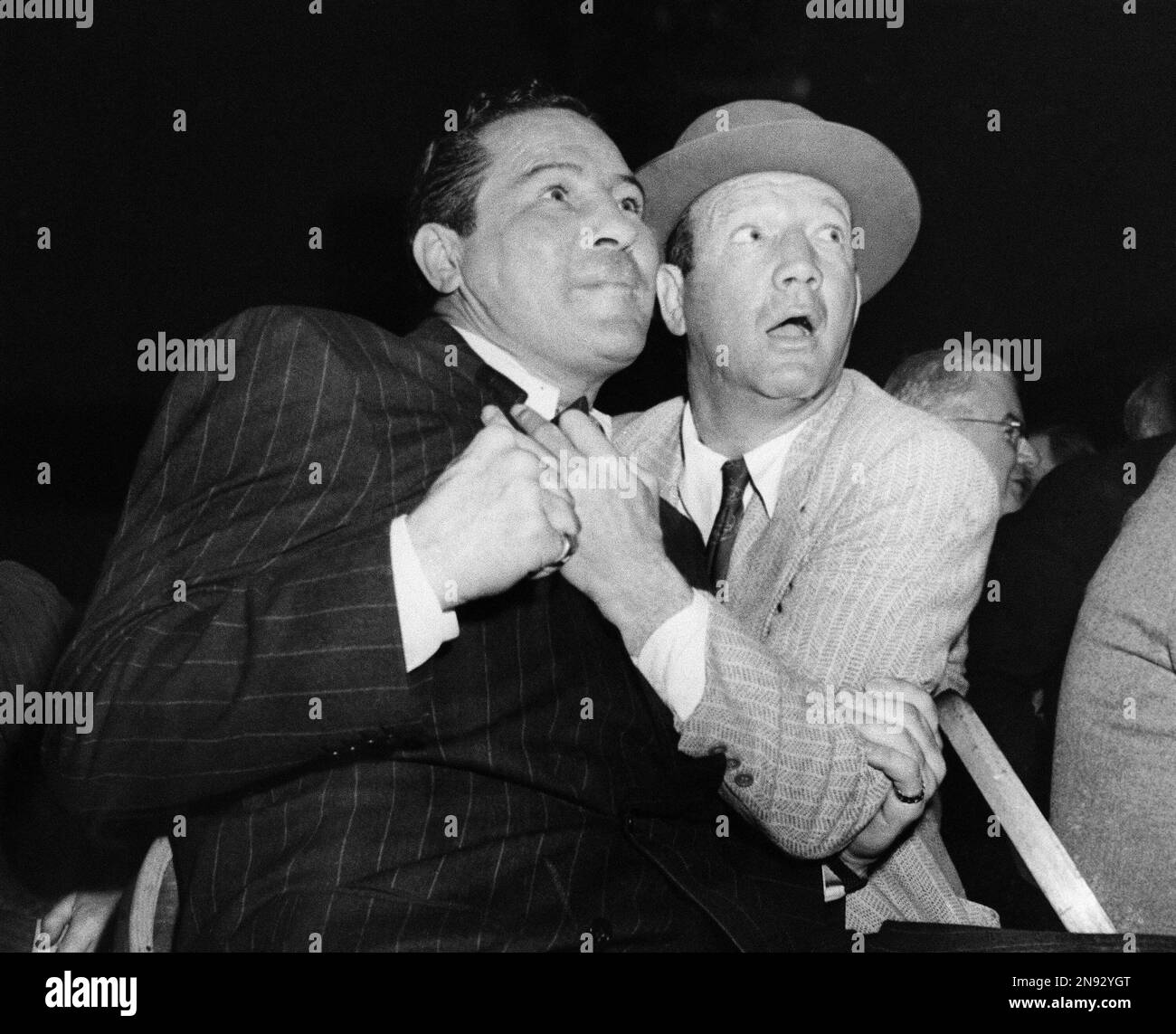 New York former heavyweight champ Max Baer,left, and former light ...