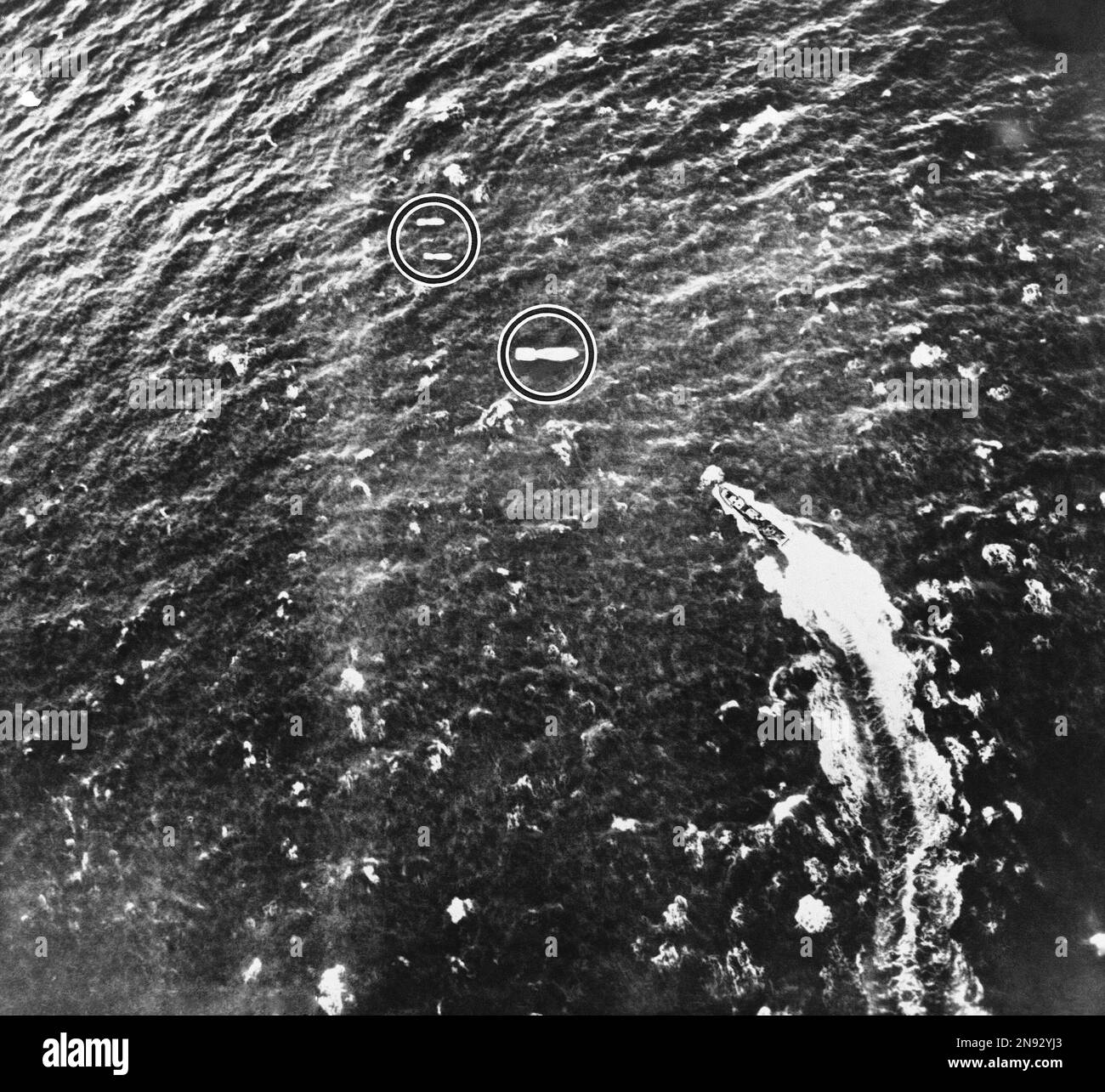 A German R-boat, a small and speedy craft, swerves sharply to port as a ...