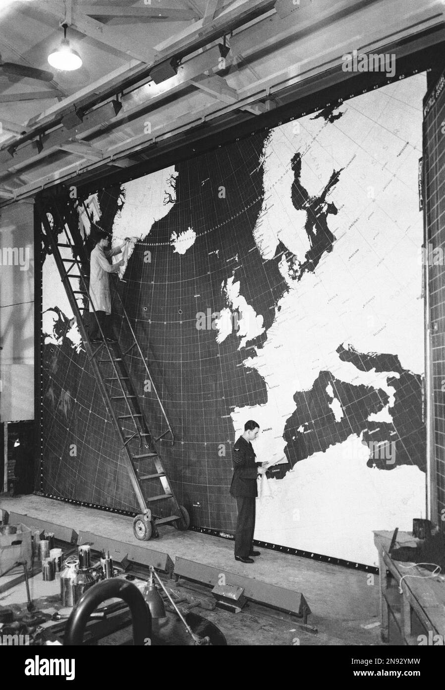 This 20 foot by 30 foot map of Europe and the North Atlantic from the ...