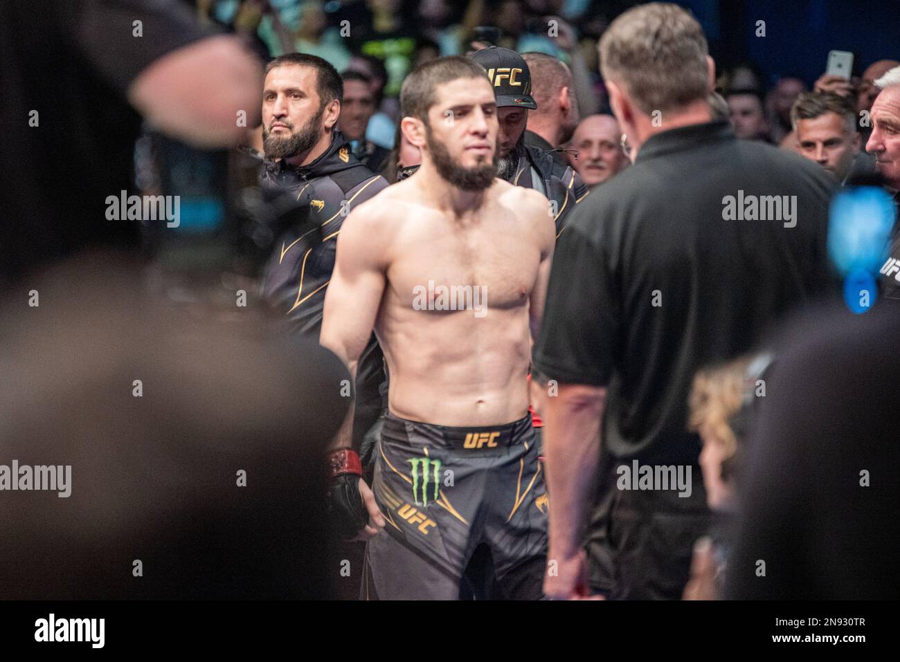 PERTH, AUSTRALIA - FEBRUARY 12: (L-R) Islam Makhachev battles Alex ...
