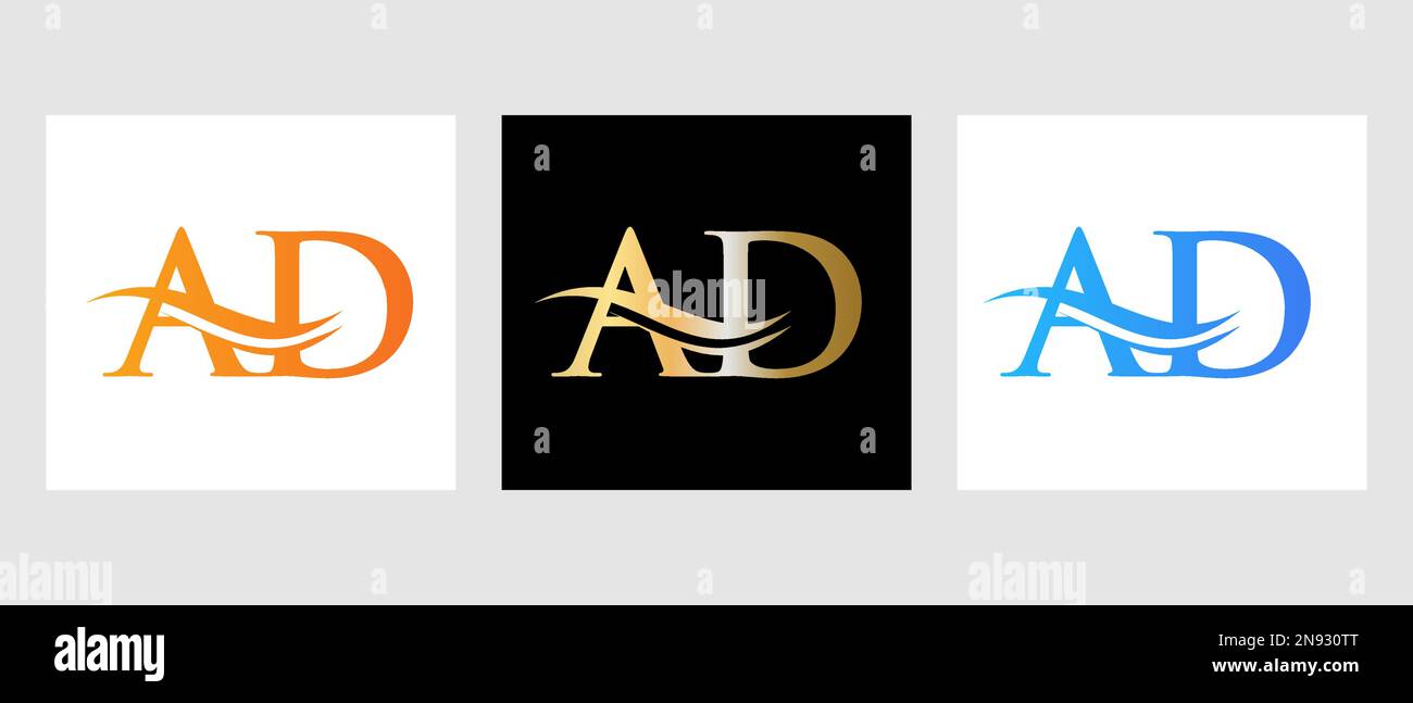 Initial Monogram Letter AD Logo Design. AD Logotype Template Stock ...