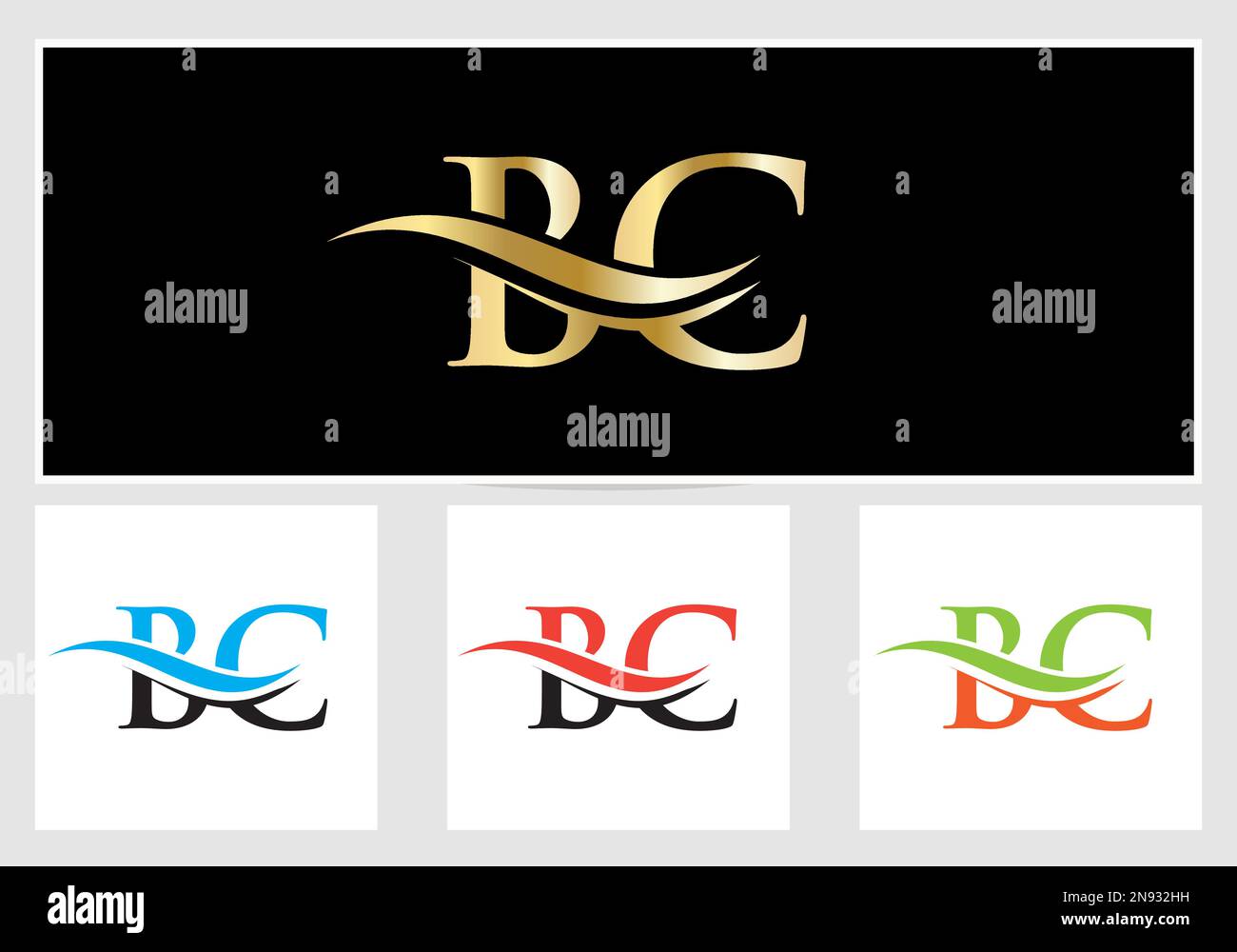 Initial Monogram Letter BC Logo Design. BC Logotype Template Stock ...
