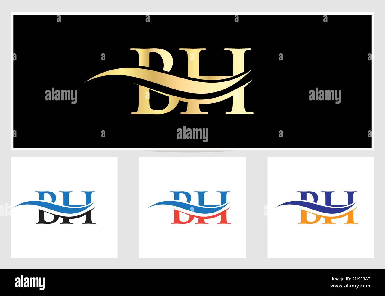 Bh logo design hi-res stock photography and images - Alamy