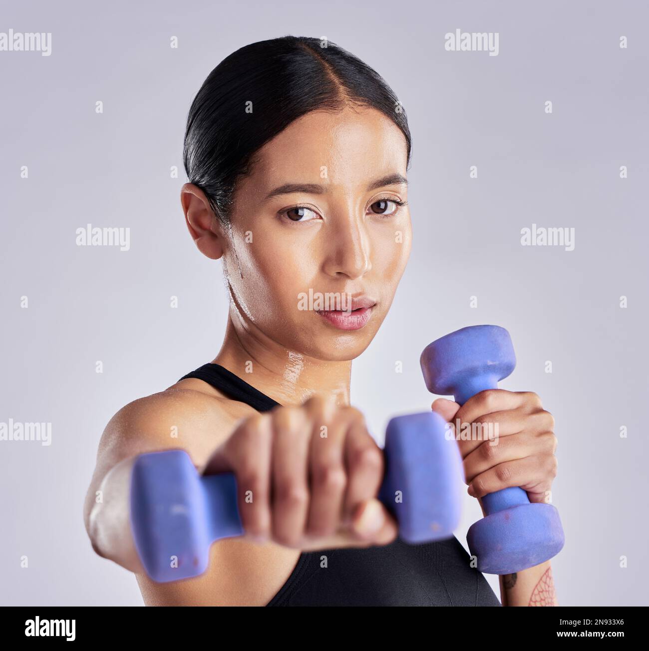 Dont stop at the slightest bit of sweat. an attractive young woman ...