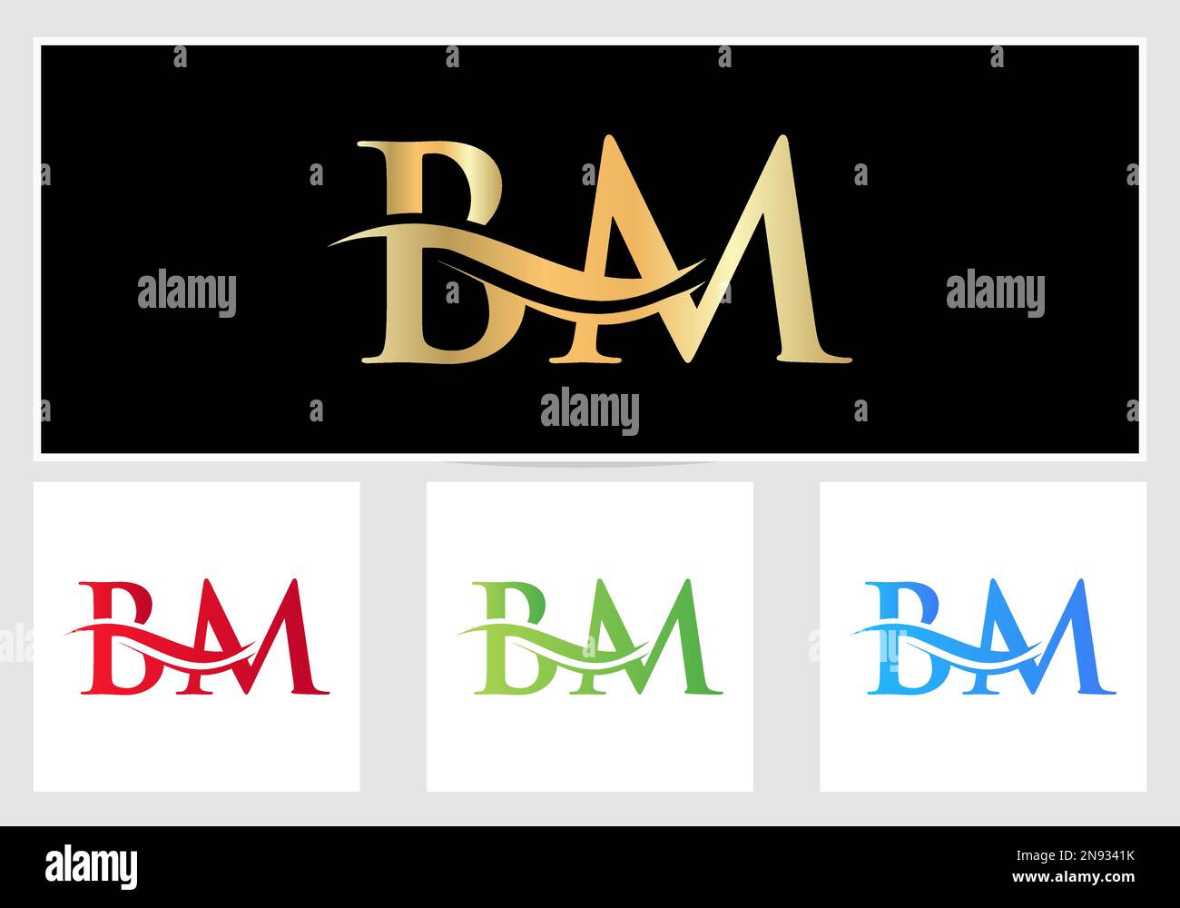 Initial Monogram Letter BM Logo Design. BM Logotype Template Stock Vector Image & Art - Alamy