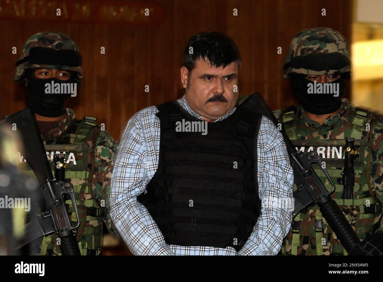 Mexican Navy marines escort Jorge Eduardo Costilla Sanchez, aka "El ...