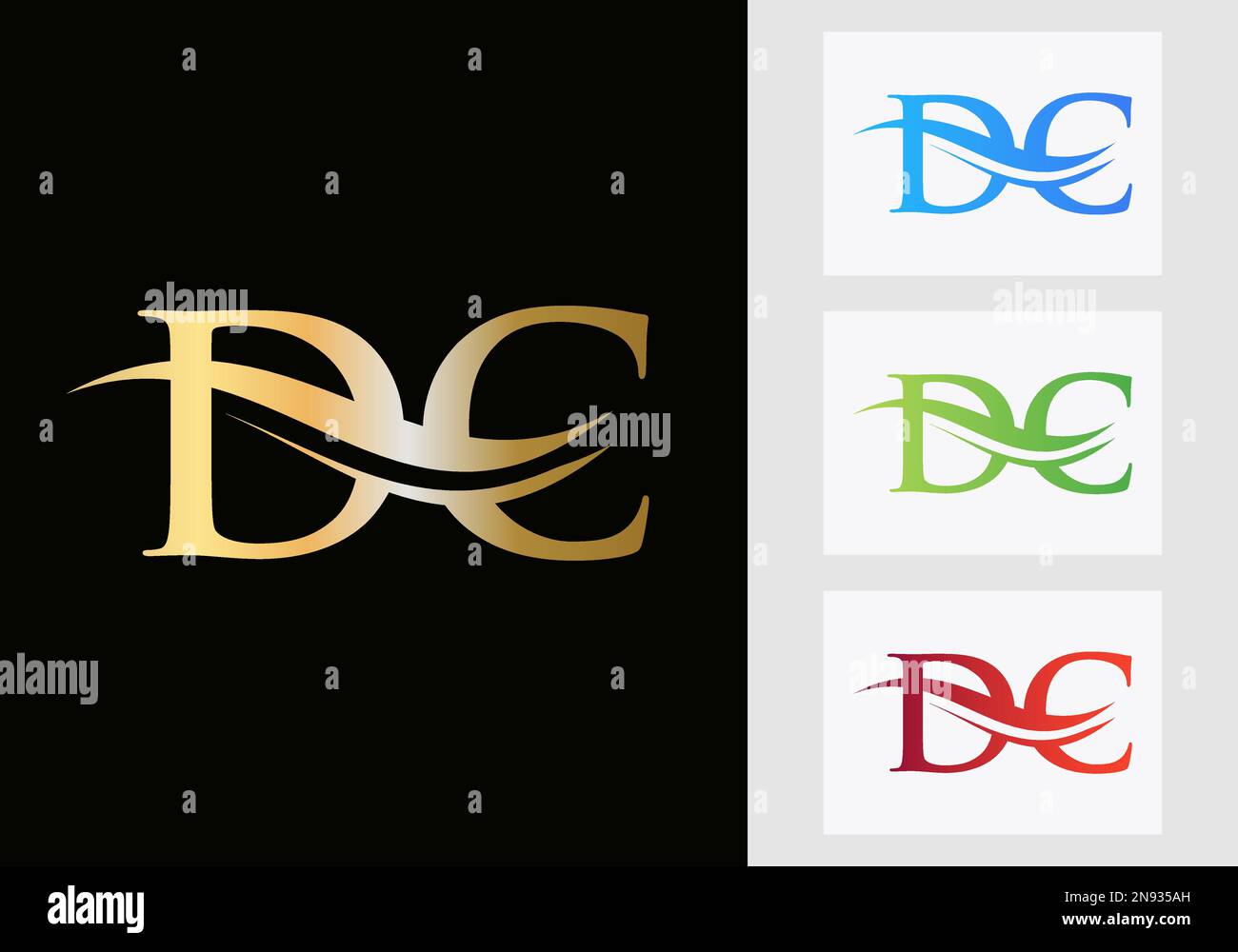 Initial Monogram Letter DC Logo Design. DC Logotype Template Stock ...