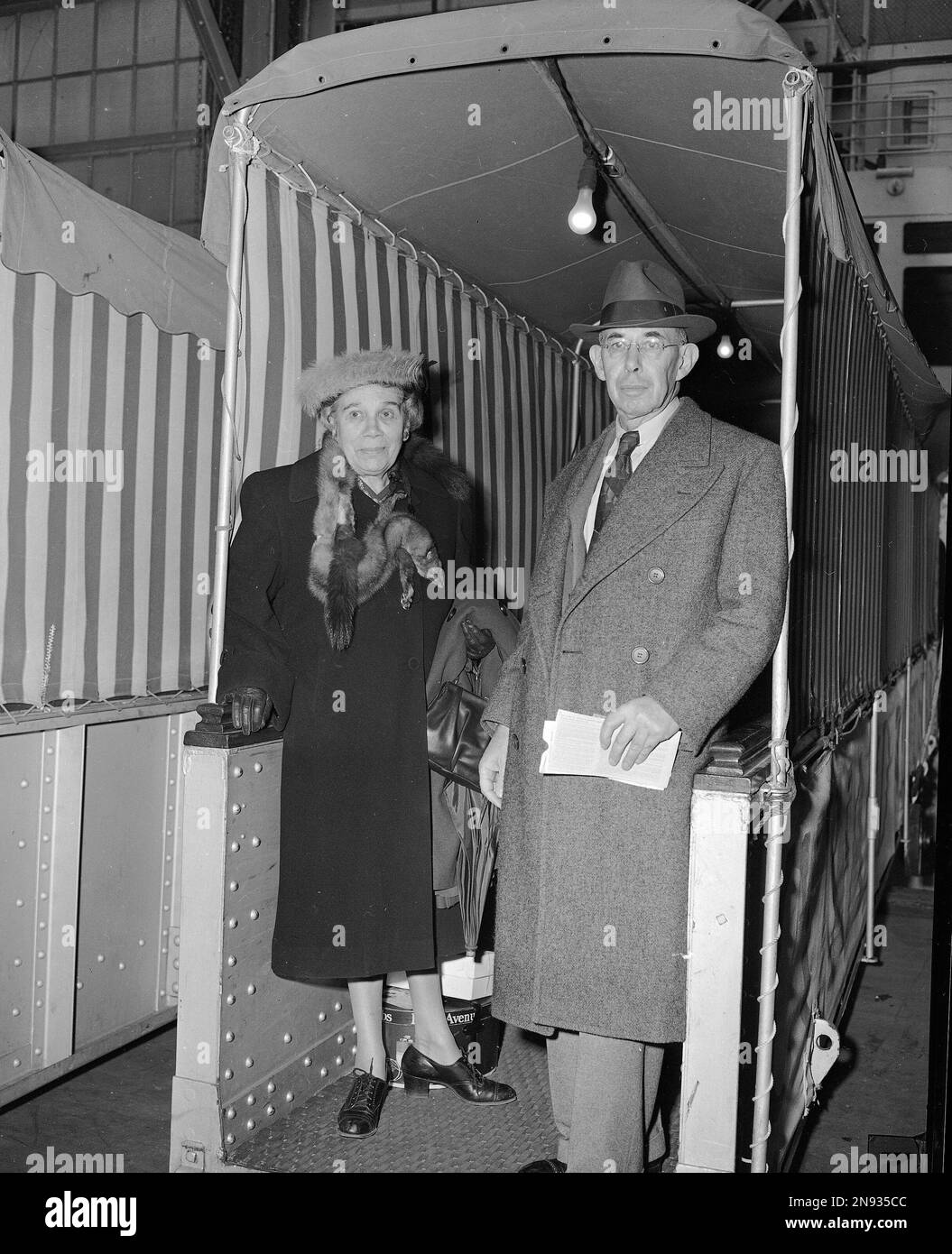 Dr. Joseph Erlanger and his wife Aimee are shown before they sailed on ...