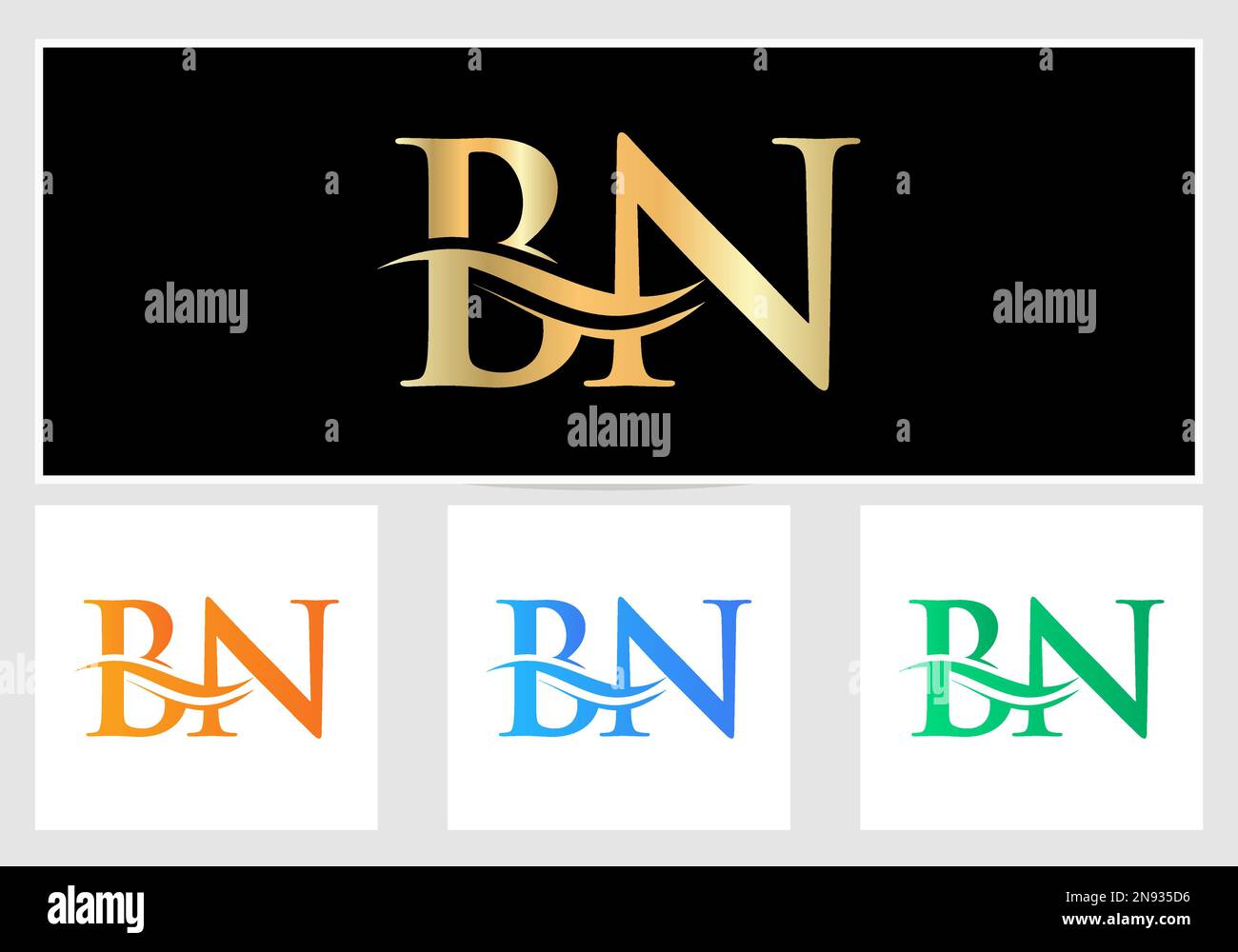 Bn logo design hi-res stock photography and images - Alamy