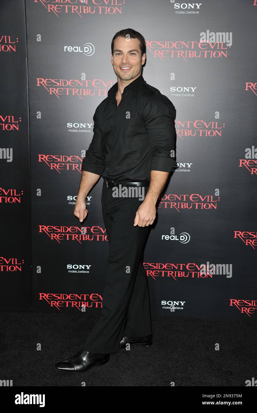 Shawn Roberts attends the US premiere of "Resident Evil: Retribution ...