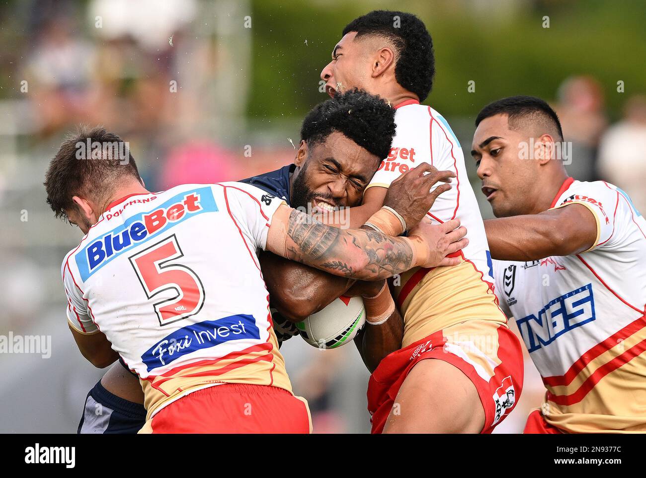Laitia Moceidreke of the Cowboys during the NRL Pre-Season Challenge ...