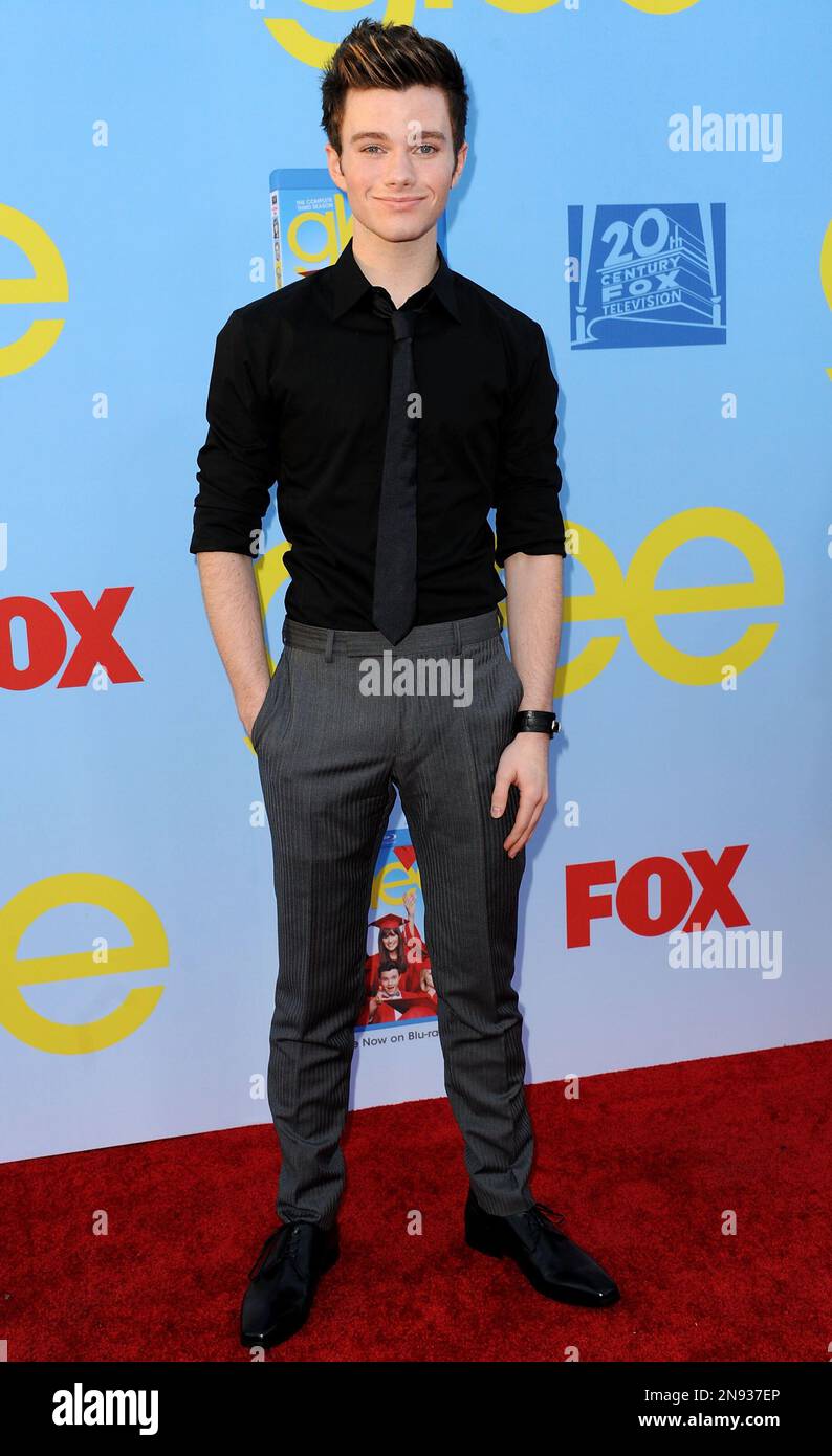Actor Chris Colfer attends the "Glee" premiere screening at the ...