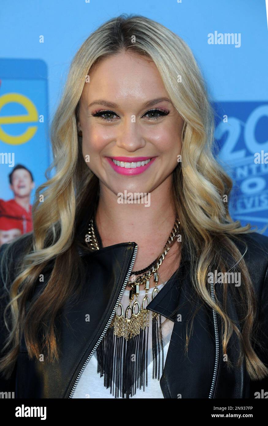 Actress Becca Tobin attends the "Glee" premiere screening at the ...