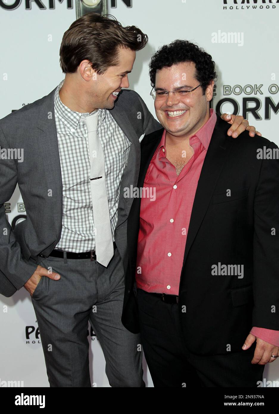 Andrew Rannells, left, and Josh Gad attend the West Coast premiere of ...
