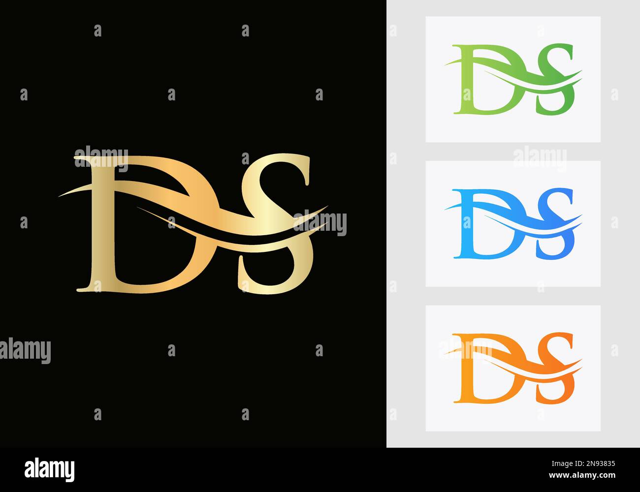 Initial Monogram Letter DS Logo Design. DS Logotype Template Stock ...