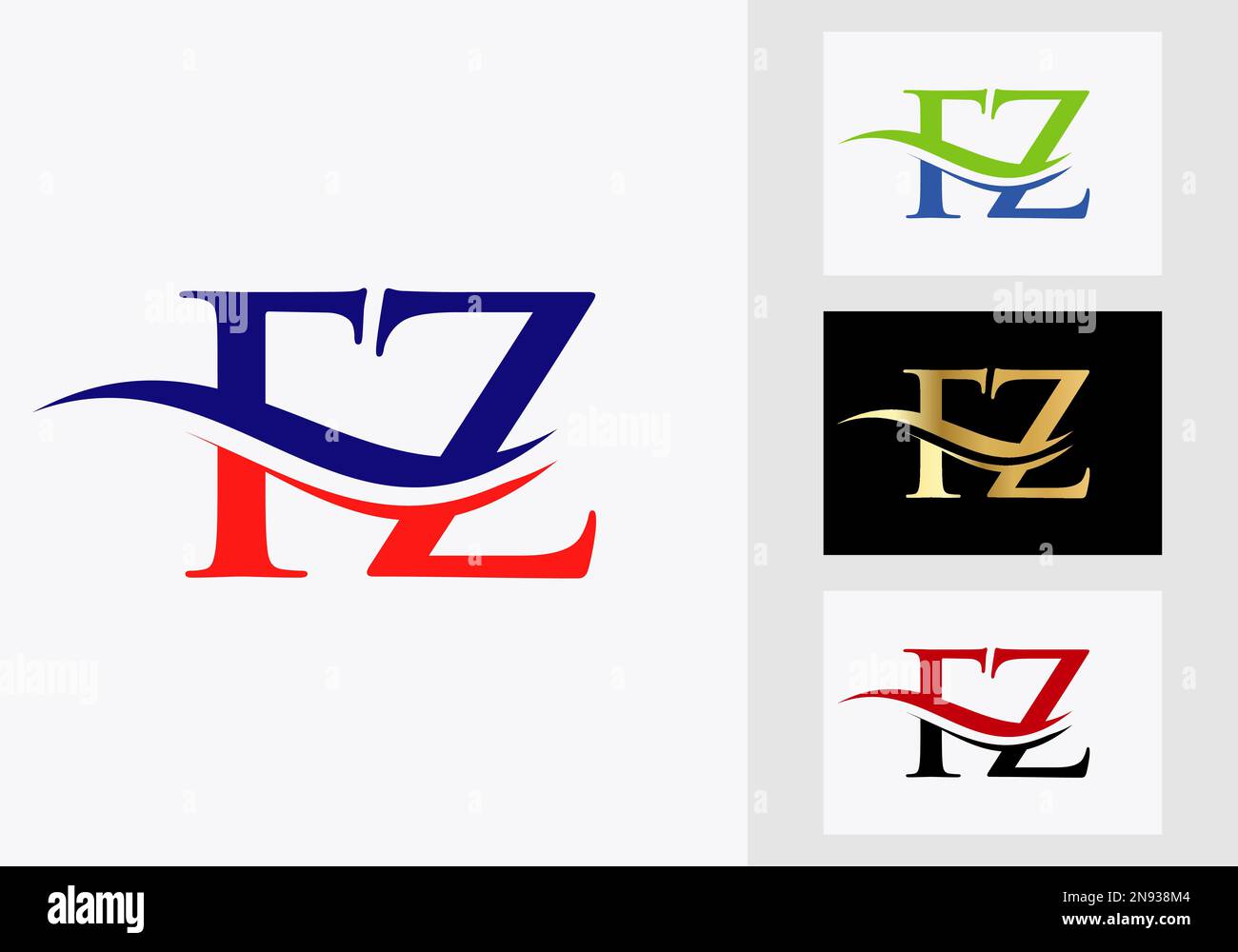 Initial Monogram Letter FZ Logo Design. FZ Logotype Template Stock Vector Image & Art - Alamy