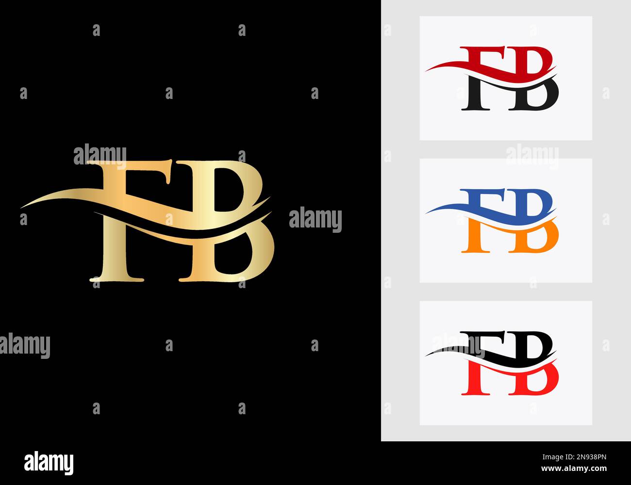 Initial Monogram Letter FB Logo Design. FB Logotype Template Stock Vector Image & Art - Alamy