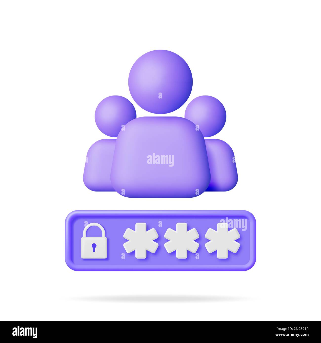 3D User Login Form Page Stock Vector Image & Art - Alamy