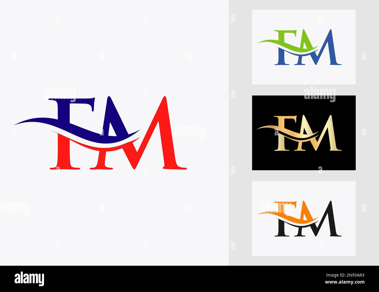 Initial Monogram Letter FM Logo Design. FM Logotype Template Stock Vector Image & Art - Alamy