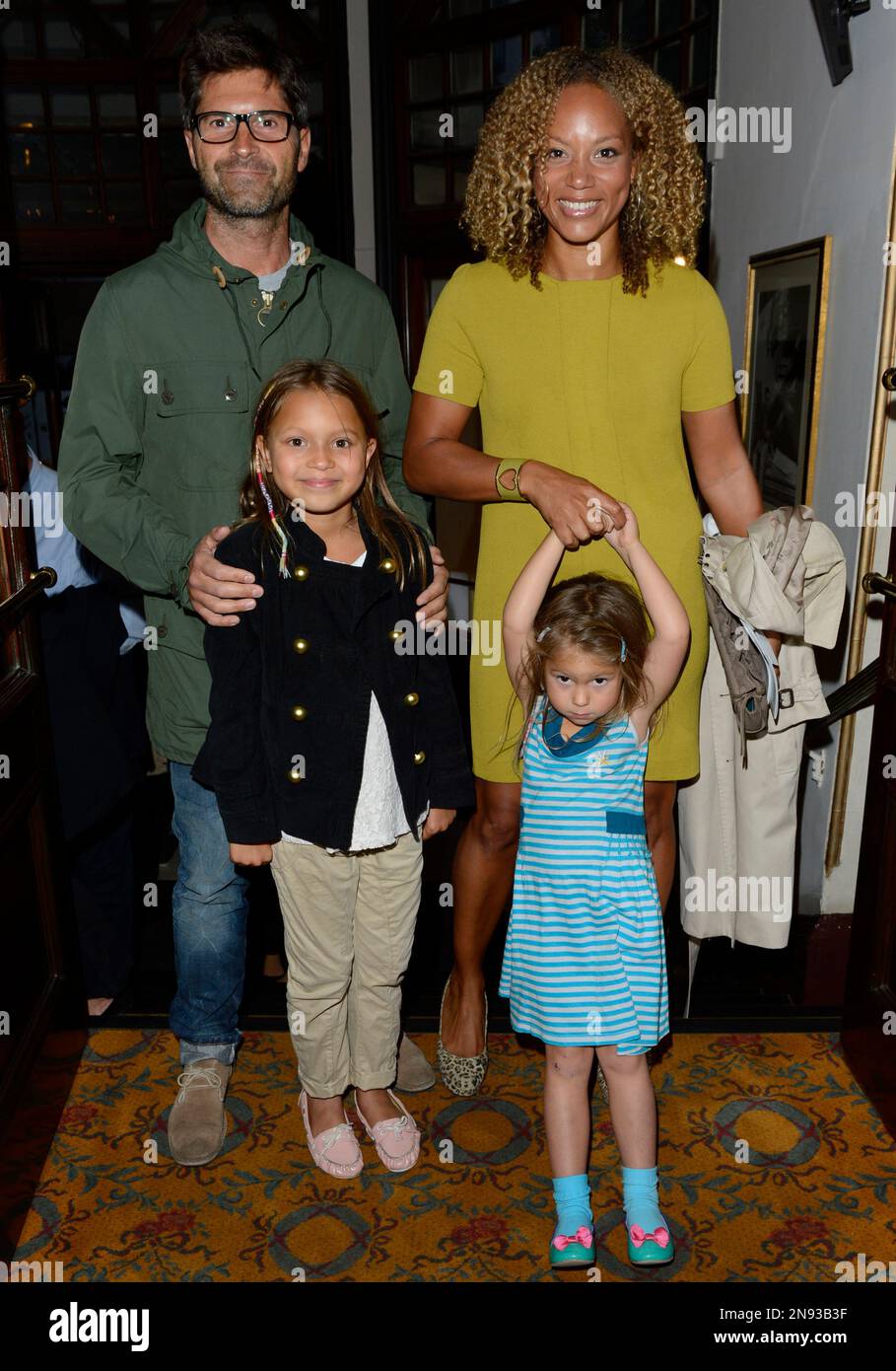 Angela Griffin with family is seen arriving for a gala performance of ...