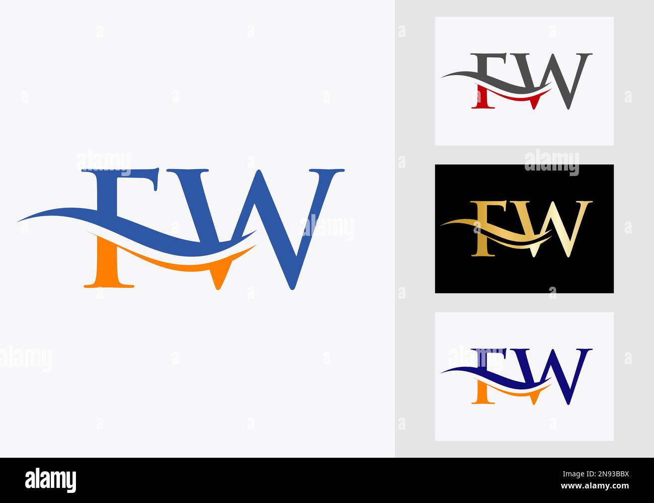 Letter fw logo hi-res stock photography and images - Alamy