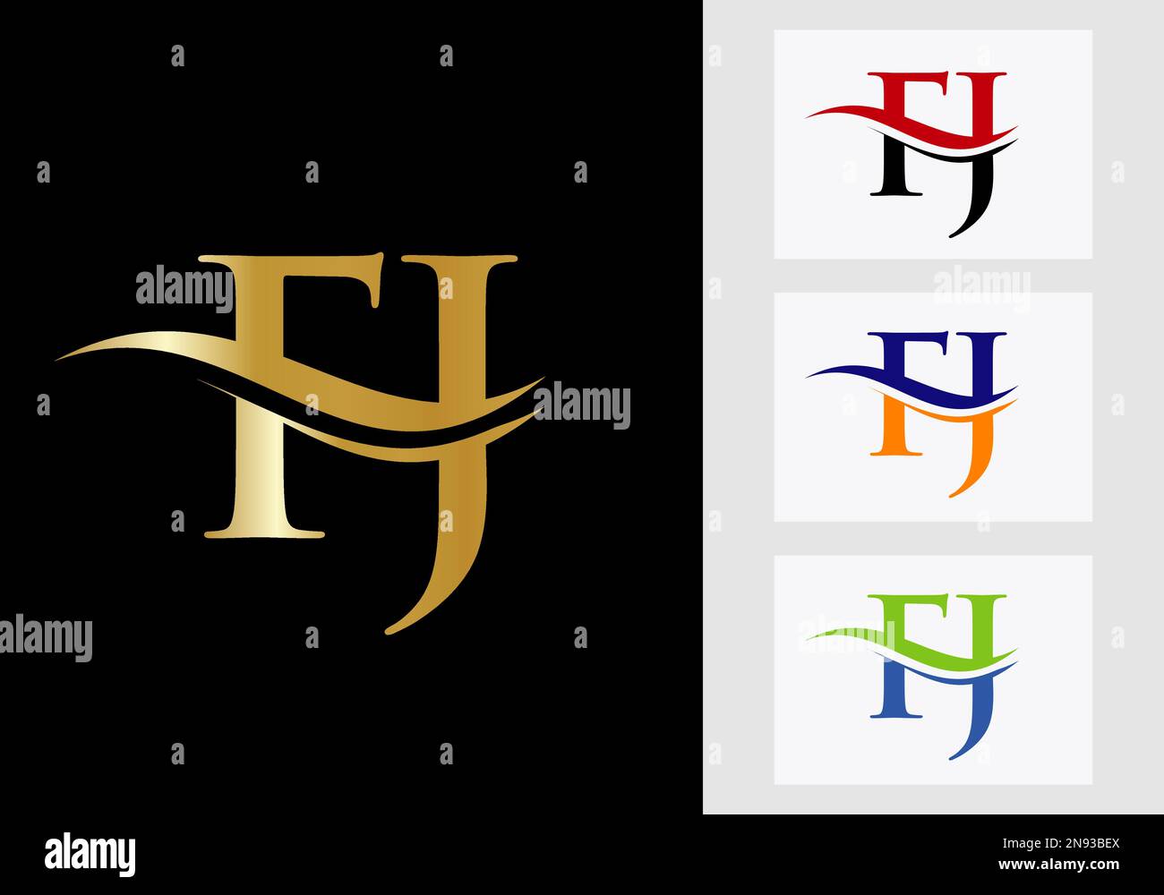 Initial Monogram Letter FJ Logo Design. FJ Logotype Template Stock Vector Image & Art - Alamy