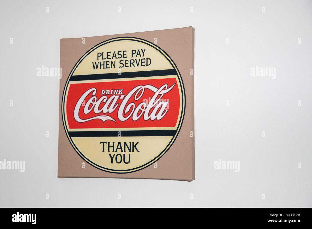 Bordeaux , Aquitaine France - 06 02 2023 : Coca Cola canvas panel bar ...