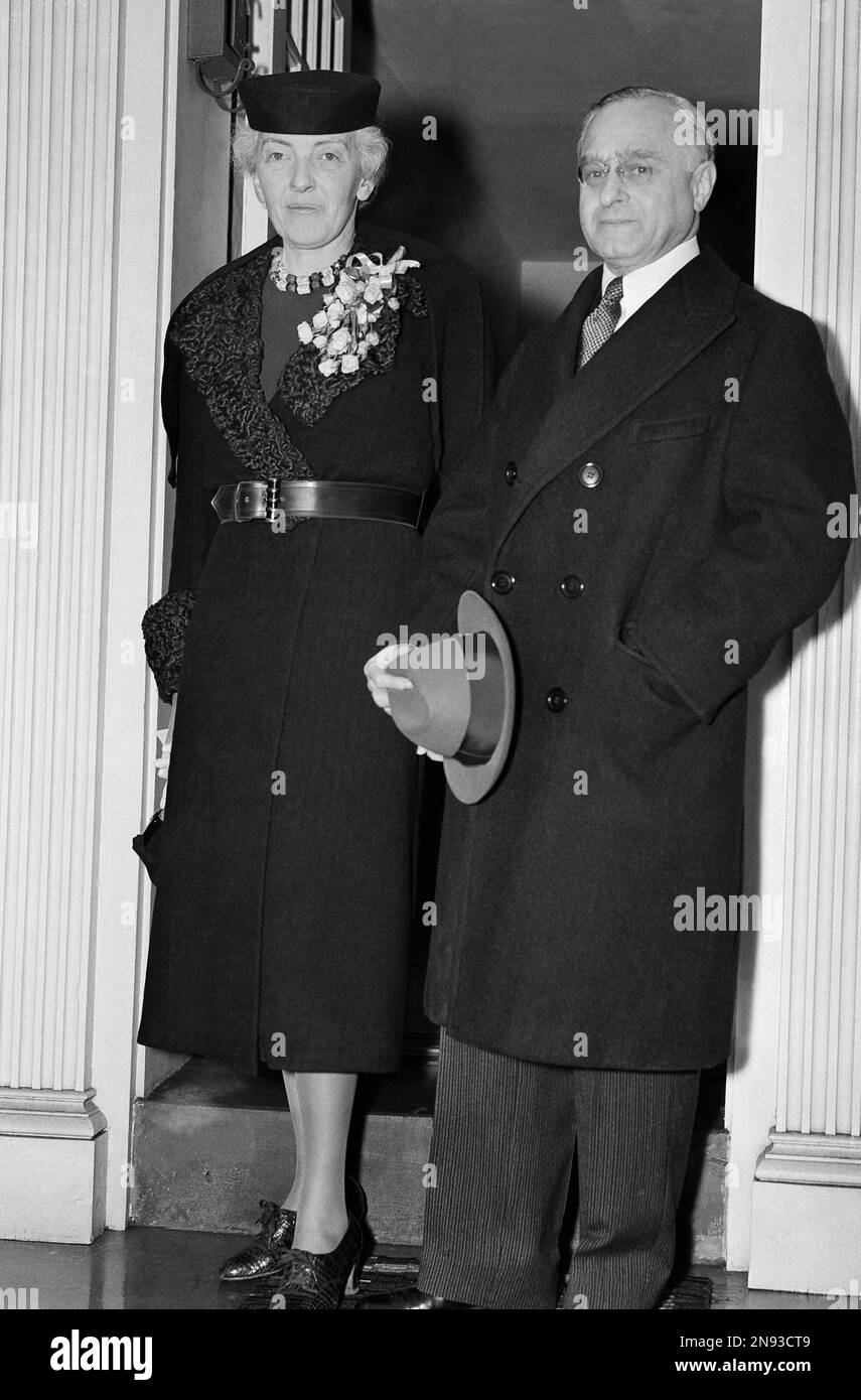 Felix Frankfurter and wife Marion are shown leaving their home in ...