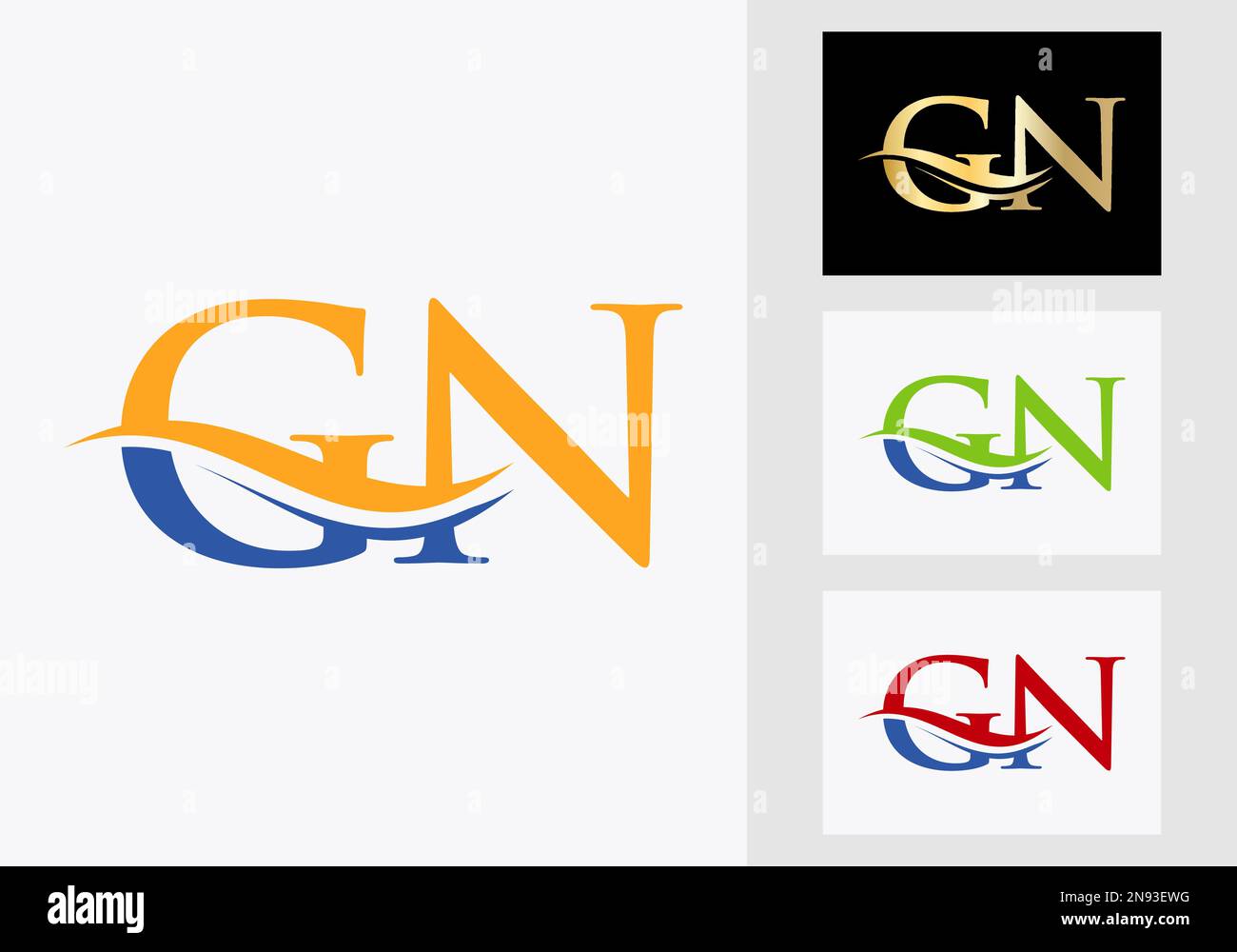 Gn modern logo hi-res stock photography and images - Alamy