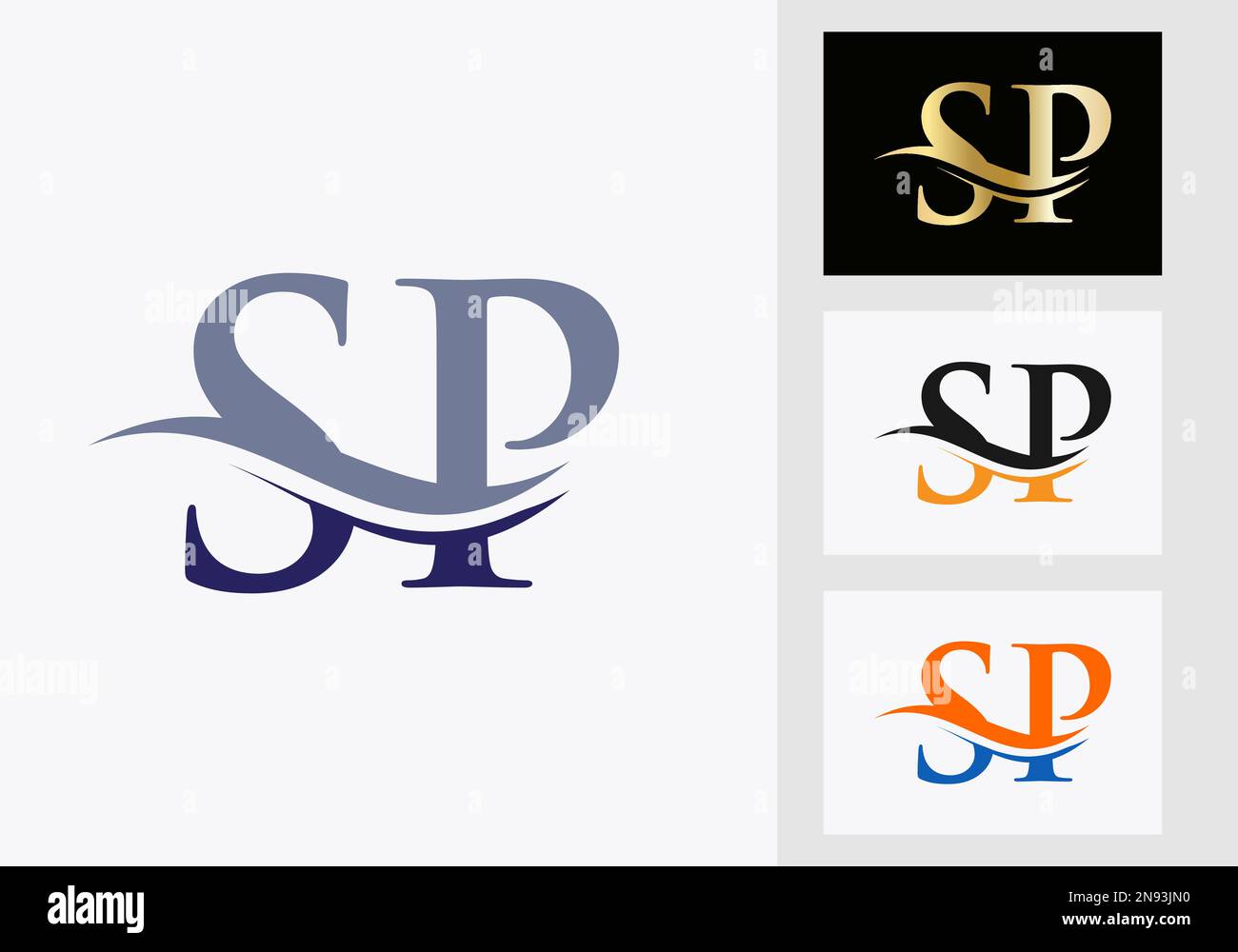 Initial Monogram Letter SP Logo Design. SP Logotype Template Stock ...