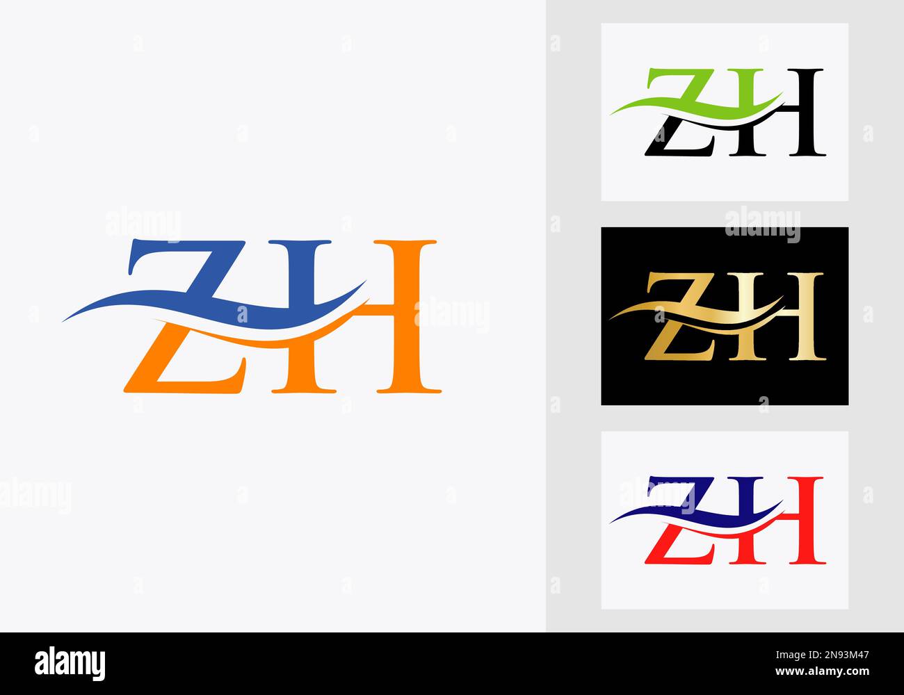 Letter zh logo hi-res stock photography and images - Alamy