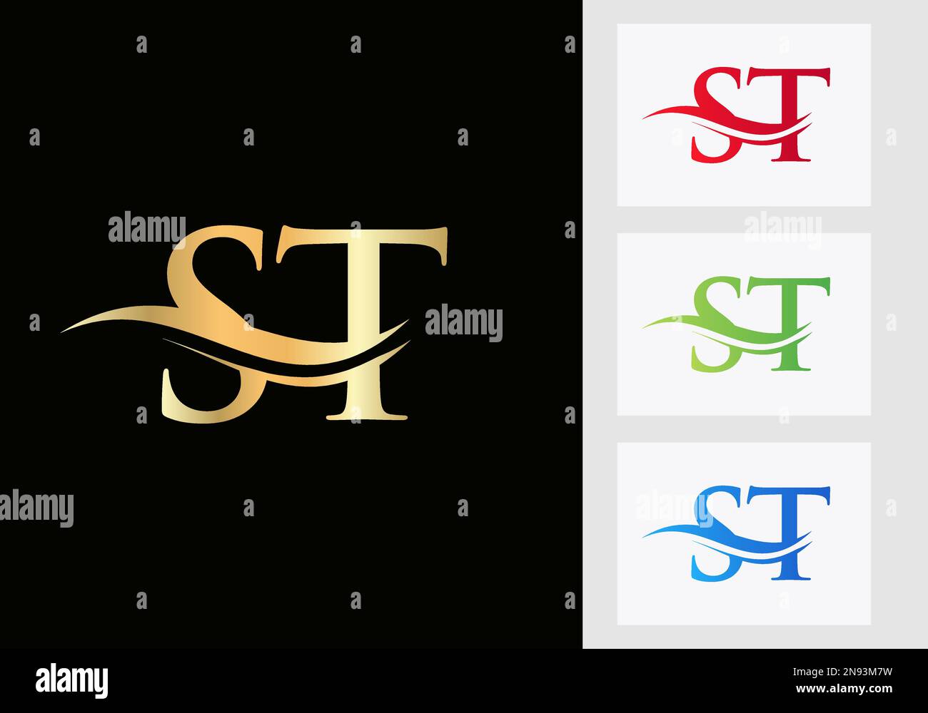 Initial Monogram Letter ST Logo Design. ST Logotype Template Stock ... Initial Monogram Letter ST Logo Design. ST Logotype Template Stock ...