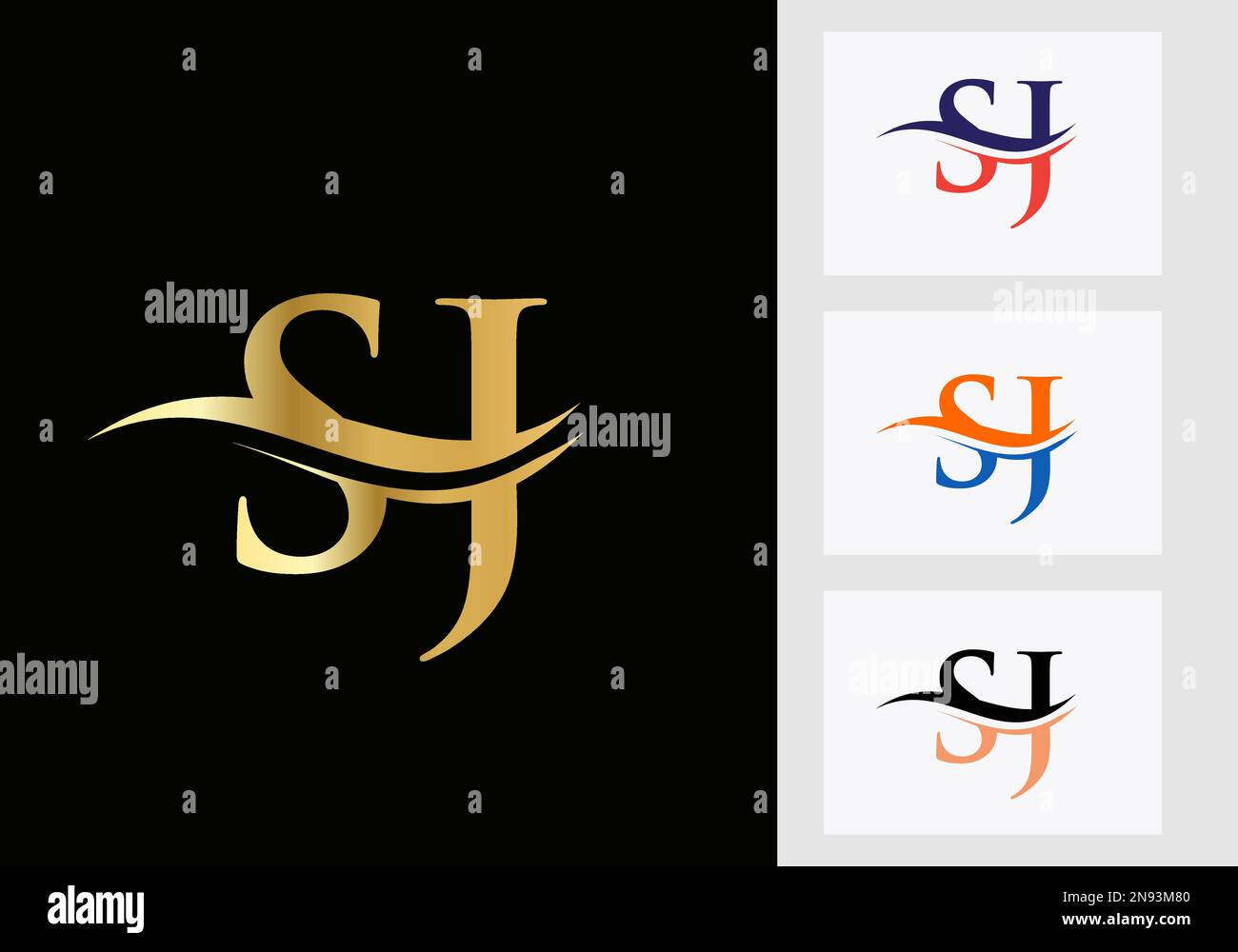 Letter sj logo Stock Vector Images - Alamy