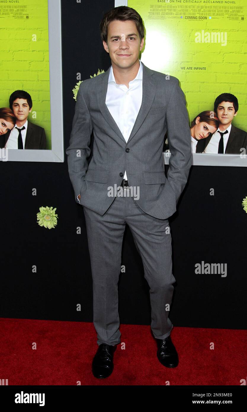 Johnny Simmons attends the premiere of "The Perks of Being a Wallflower ...