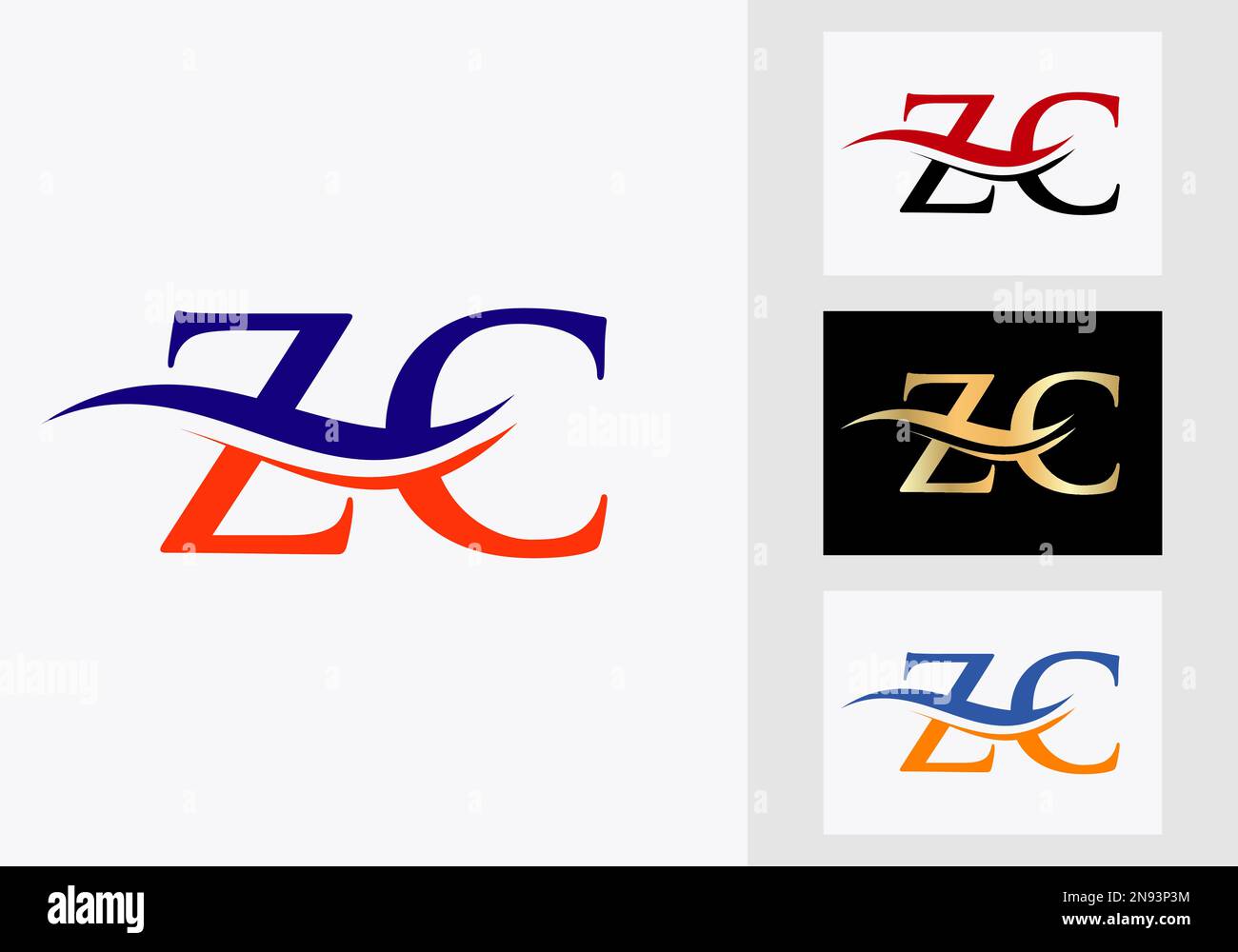 Letter zc logo hi-res stock photography and images - Alamy