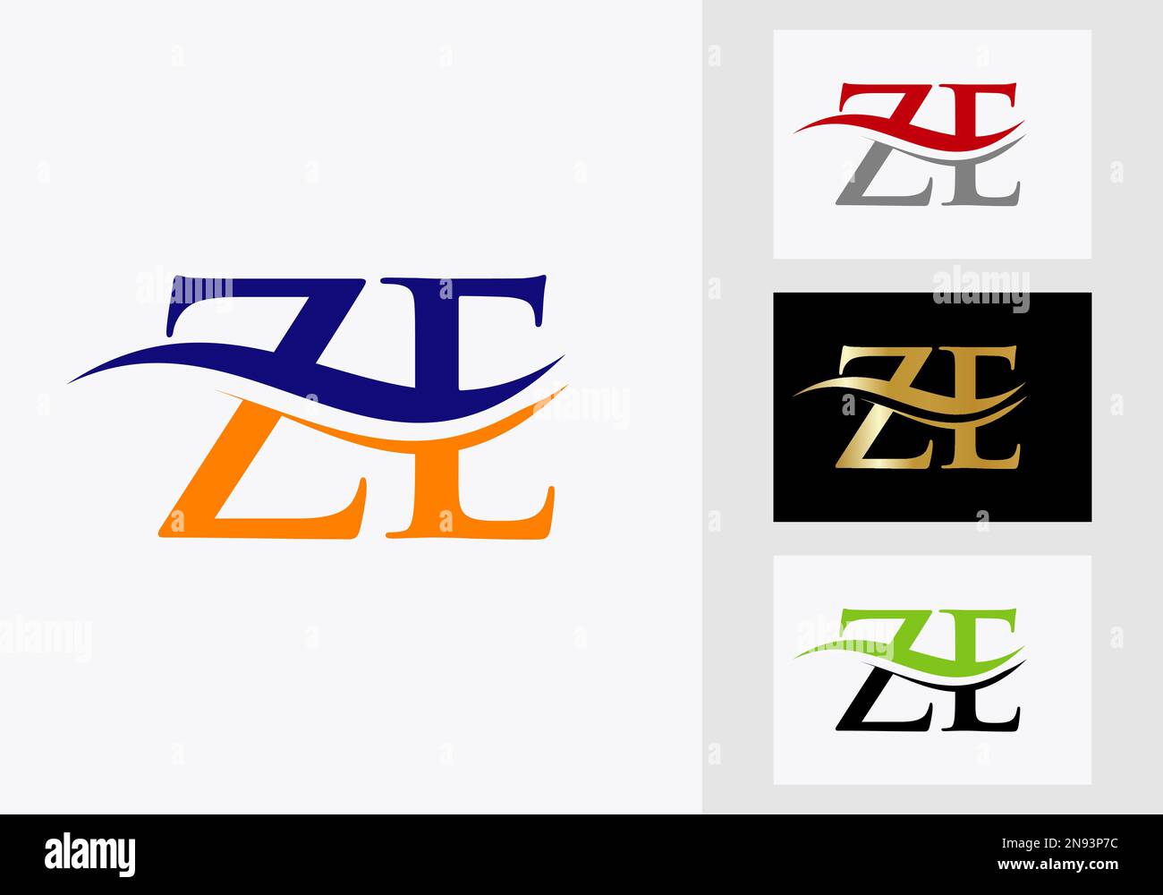 Ze minimal logo design hi-res stock photography and images - Alamy